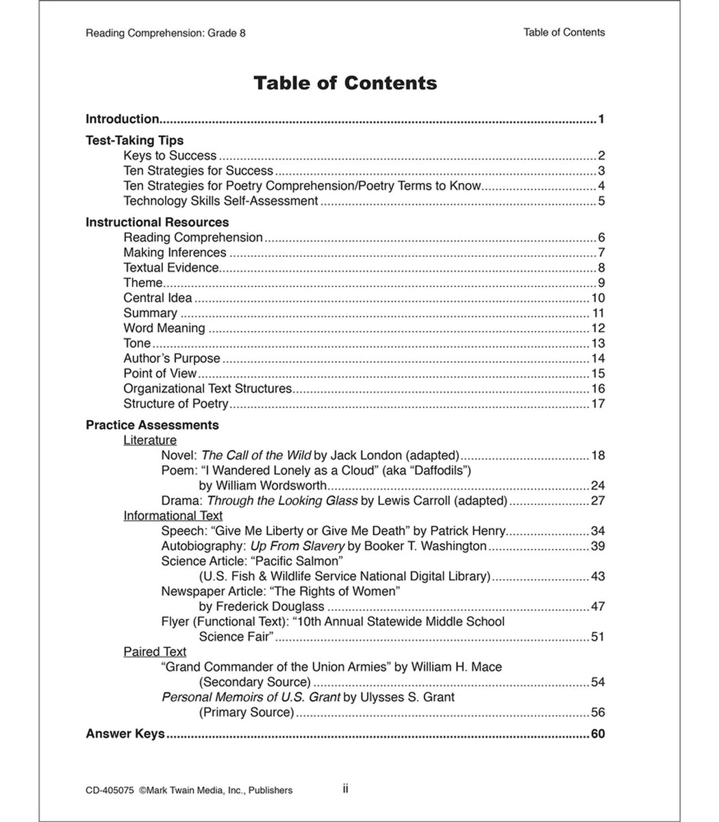 Reading Comprehension Grade 8 Tips Practice School House GB Reading Comprehension Grade 8 Tips Practice School House GB